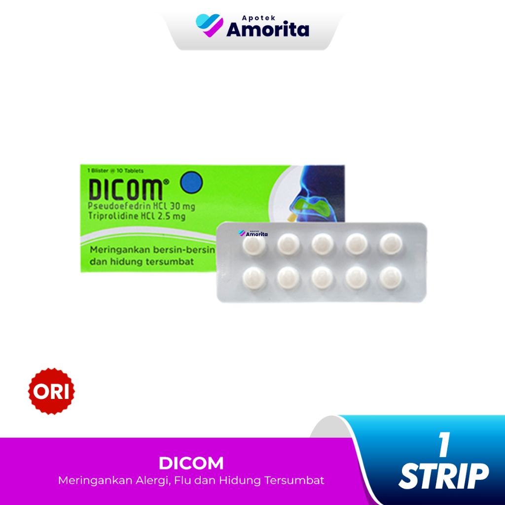Jual Dicom 10 Tablet - Meredakan Hidung Tersumbat, Flu Alergi | Shopee ...