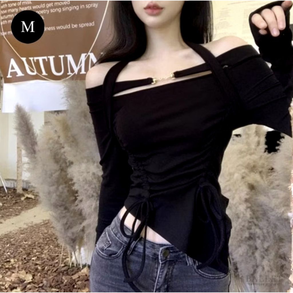 Jual Kaos Crop Atasan Wanita Halter / Off Shoulder Top / Women's ...