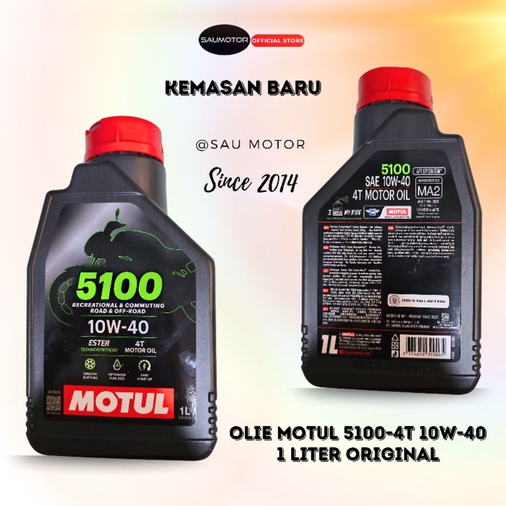 Jual Saumotor Oli Motul 5100-4T 10W-40 Ma2 Ester Oli Mesin Cbr R15 Vixion Verza 1 Liter | Shopee ...