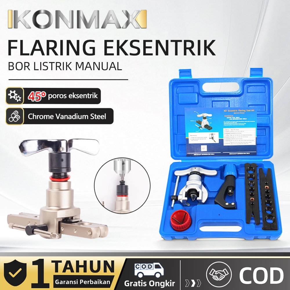 Jual KONMAX Eksentrik Flaring Pipa AC Universal Metrik dan Imperial Set ...