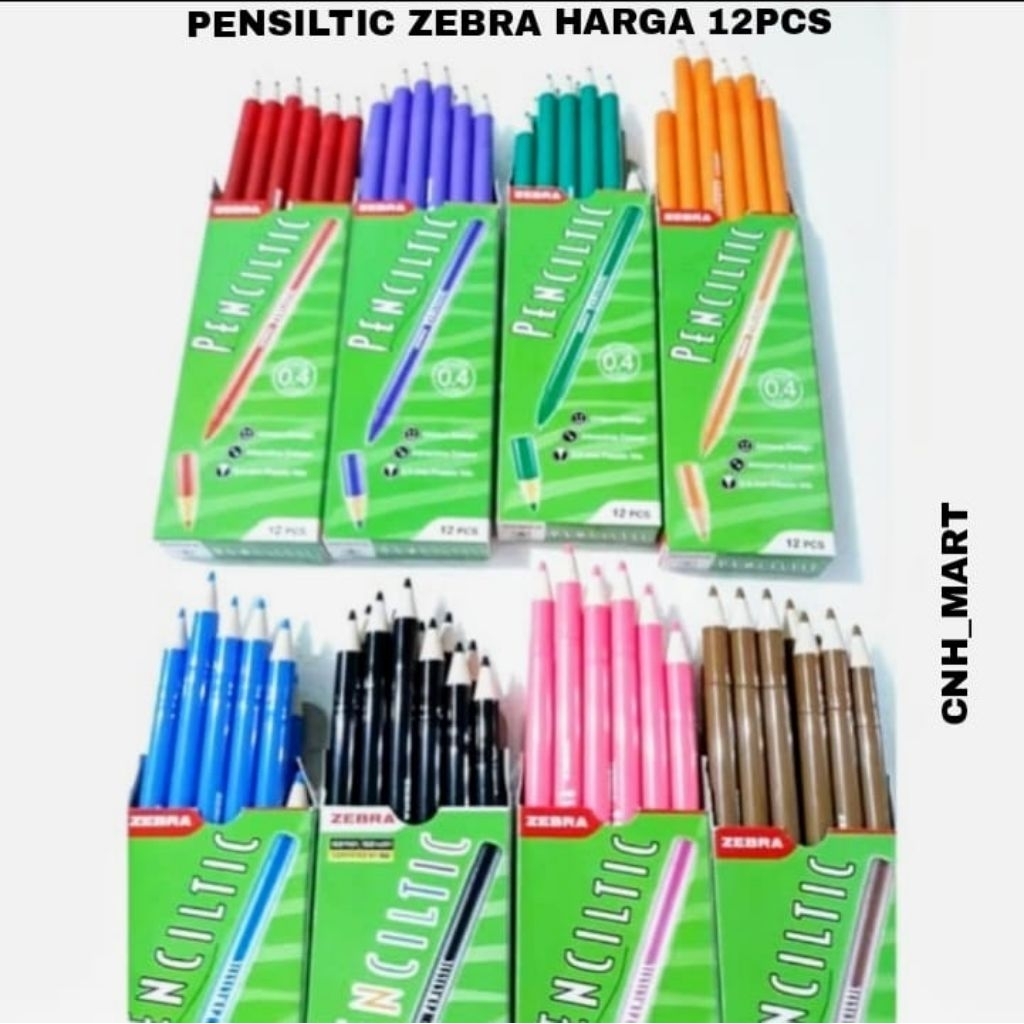 Jual (12)Pcs Zebra Penciltic 0.4MM Promo Sale - Pena - Pulpen ...