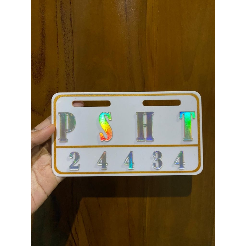 Jual plat sepeda listrik font timbul bebas reques nama | Shopee Indonesia