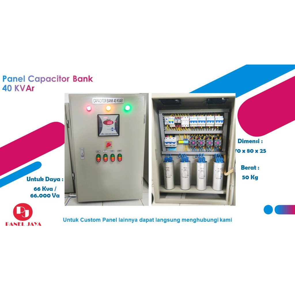 Jual Panel Capacitor Bank 40 KVAr (Panel Perbaikan Faktor Daya/cosphi) | Shopee Indonesia