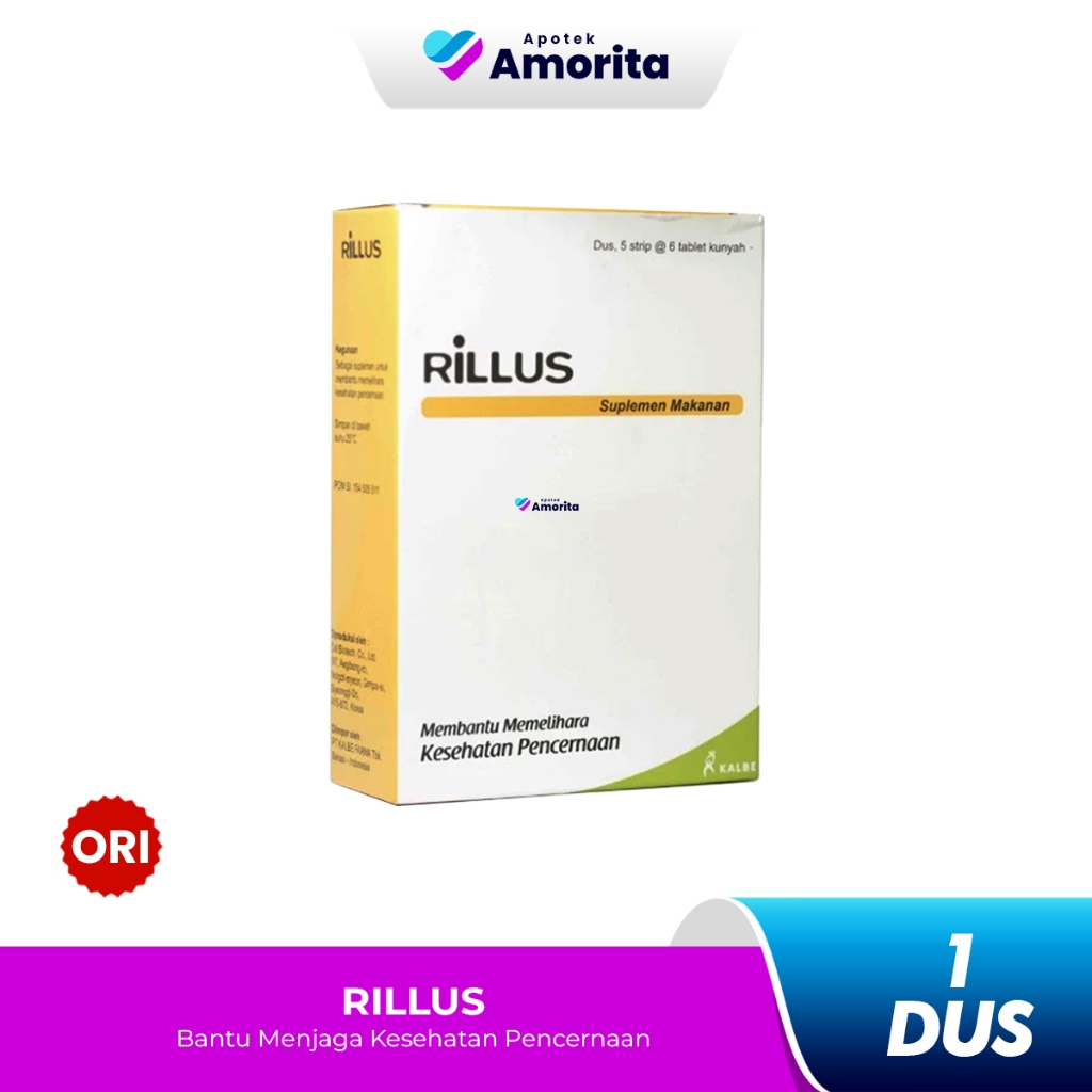 Jual Rillus 1 Box 30 Tablet - Suplemen Probiotik untuk Pencernaan ...