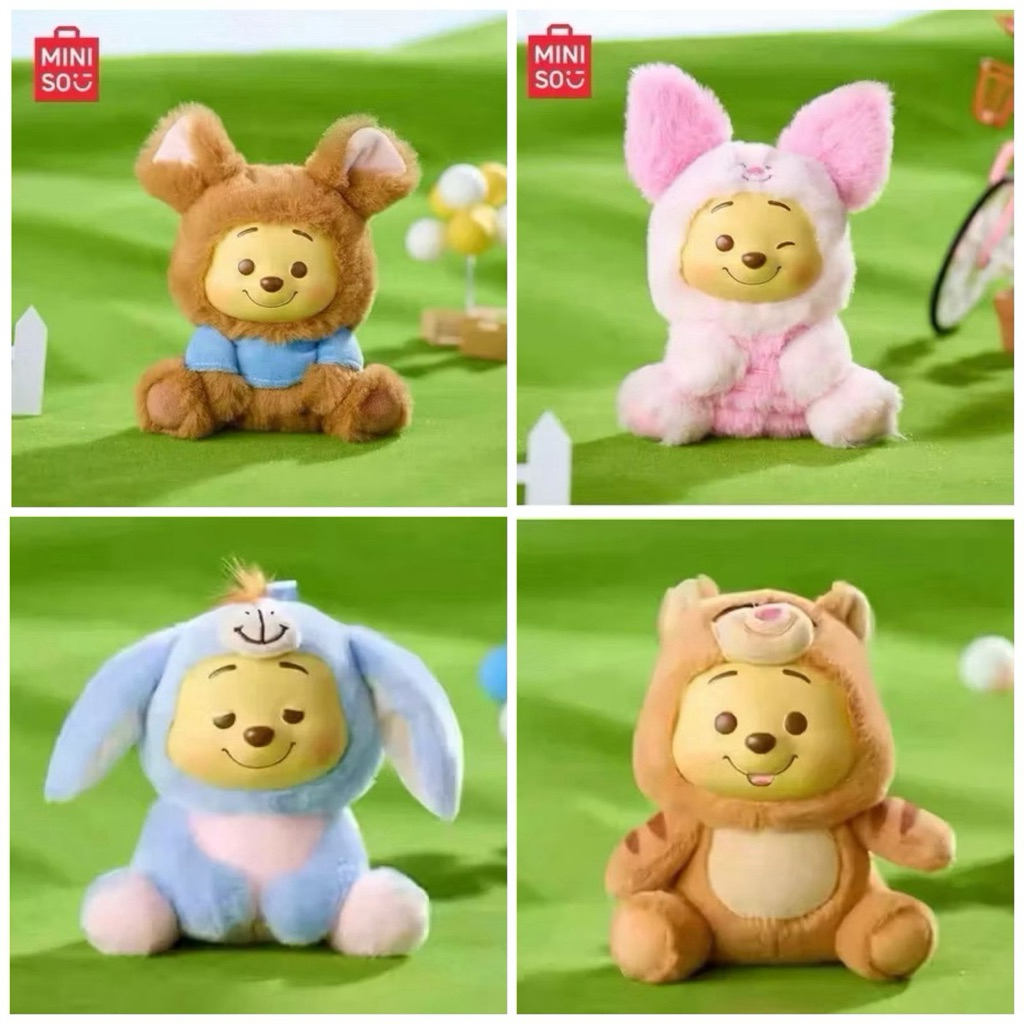 Jual Miniso Winnie the Pooh Series Naughty Party Vinly Plush Blind Box ...