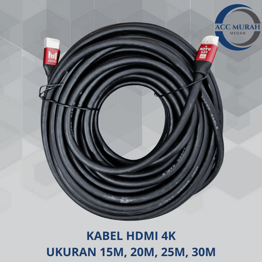 Jual KABEL HDMI 4K 15M, 20M, 25M, 30M PREMIUM CABLE | Shopee Indonesia