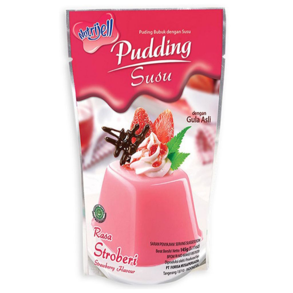 Jual Nutrijell Puding Instan Susu Strawberry 145 g | Shopee Indonesia