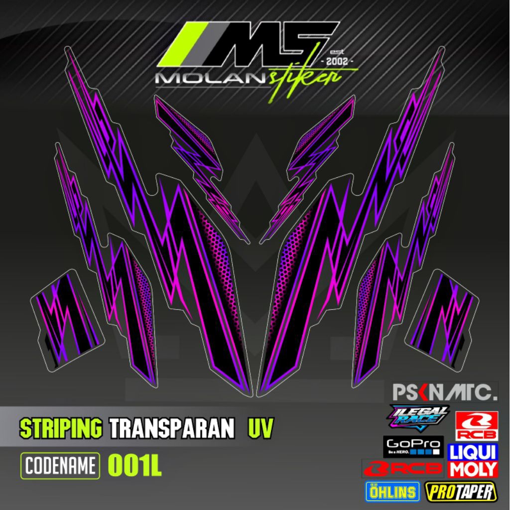 Jual Decal Sticker Striping Variasi Transparan Uv Fazzio Yamaha Fazzio ...
