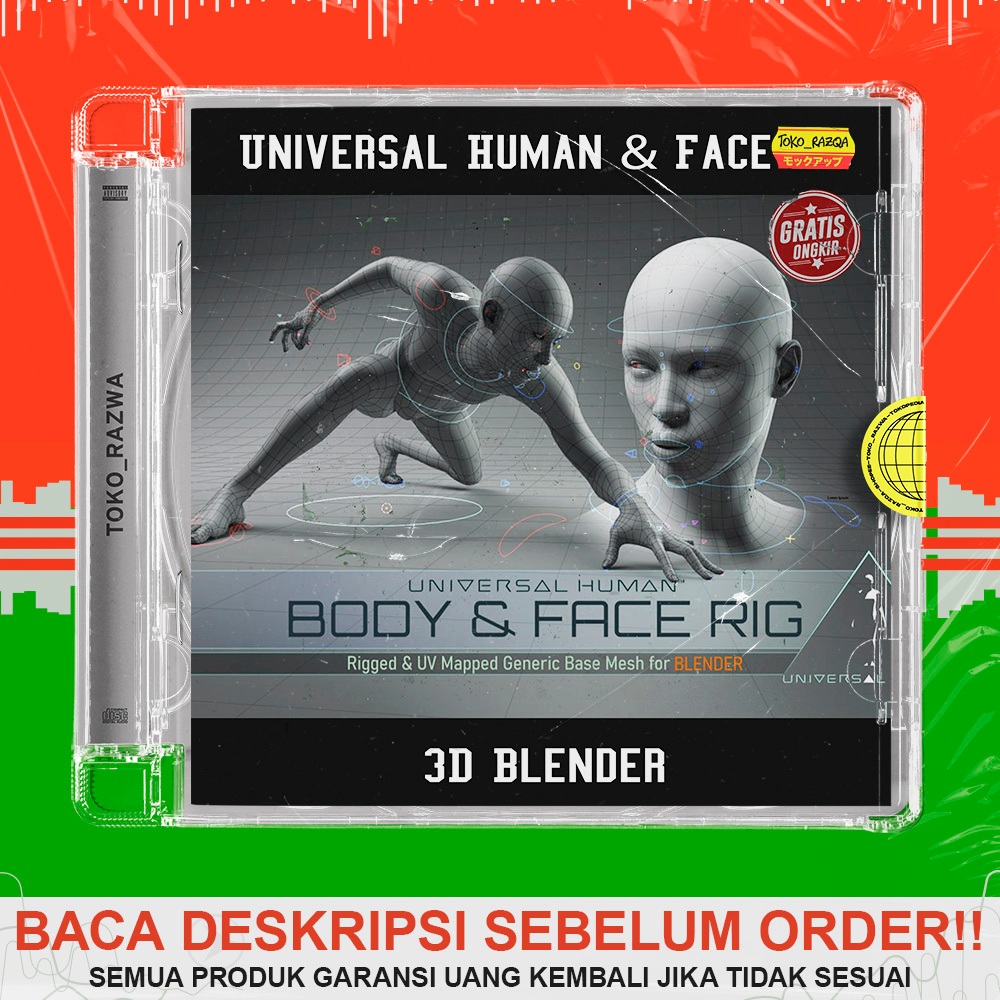 Jual 3D Blender - Universal Human Body & Face Rig v3 - 050625 | Shopee ...