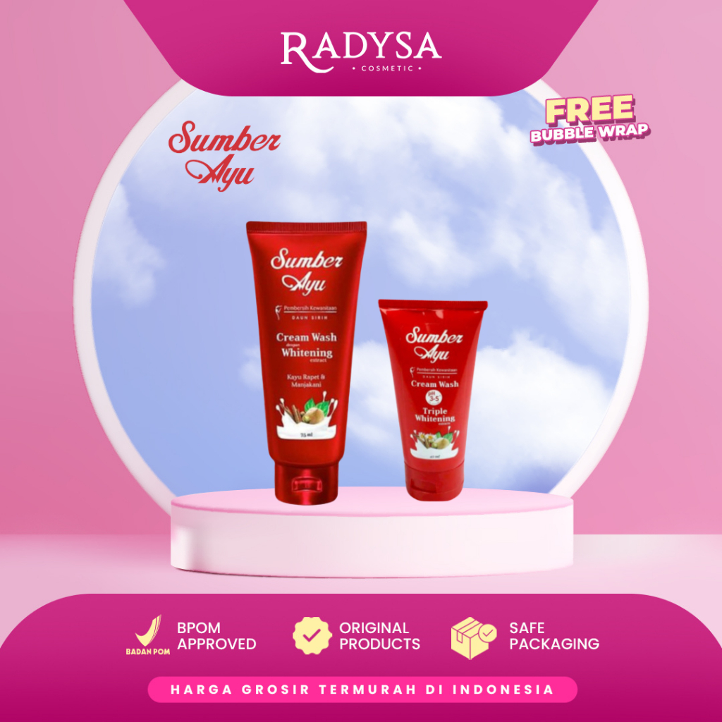 Jual 𝐑𝐀𝐃𝐘𝐒𝐀 - Sumber Ayu Feminine Hygiene Cream Wash Triple Whitening ...