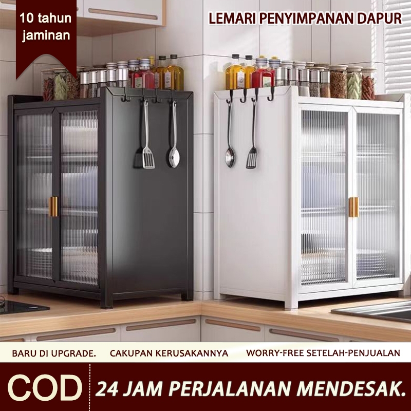 Jual Rak Rak Piring Dapur Rak Lemari Multifungsi Dengan Pintu Kabinet ...