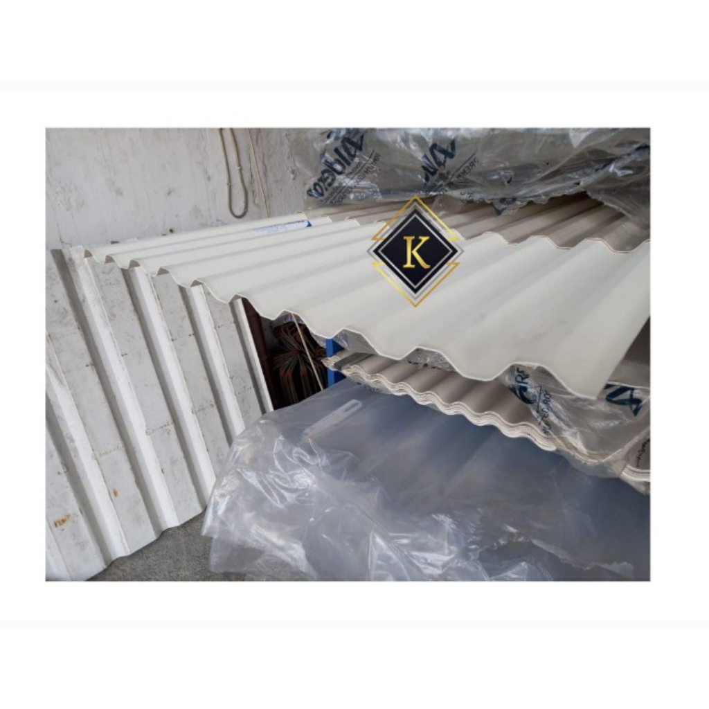 Jual ATAP UPVC ALDERON RS GRECA PANJANG 4 METER GELOMBANG WARNA ABU ABU ...