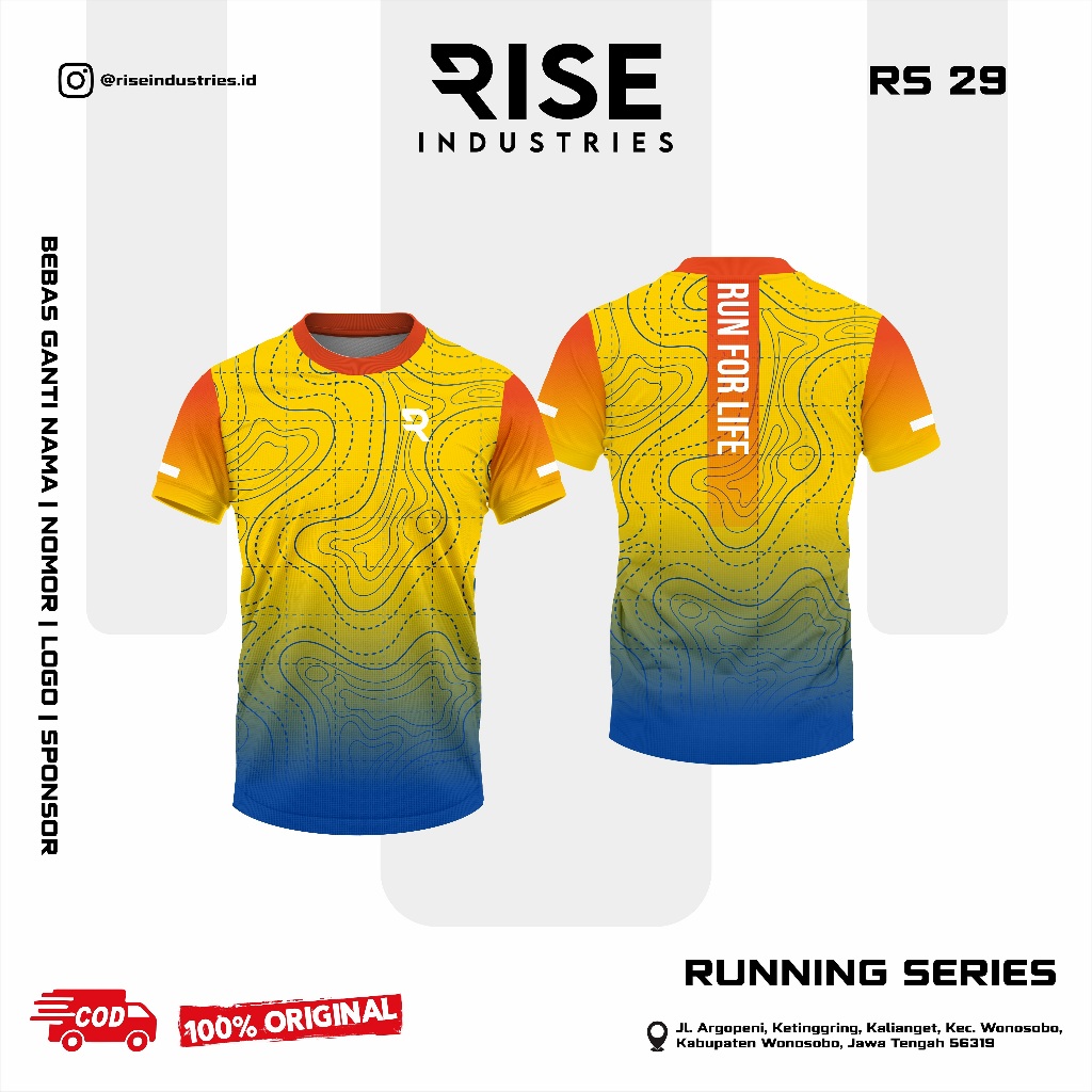 Jual Jersey Running Jersey Lari Jersey Volly Custom FullPrint (Bisa ...