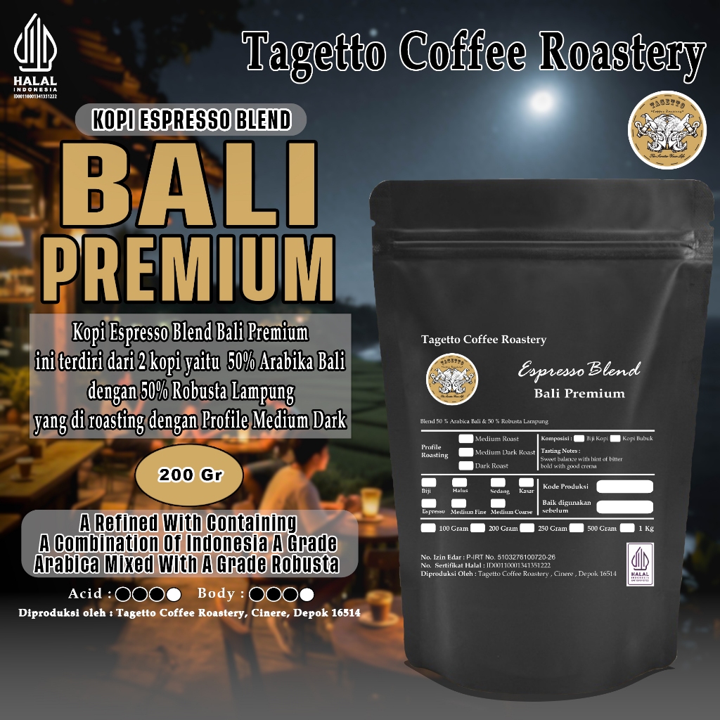 Jual BIJI KOPI ESPRESSO BALI PREMIUM 200GR - 50% ARABICA 50% ROBUSTA ...