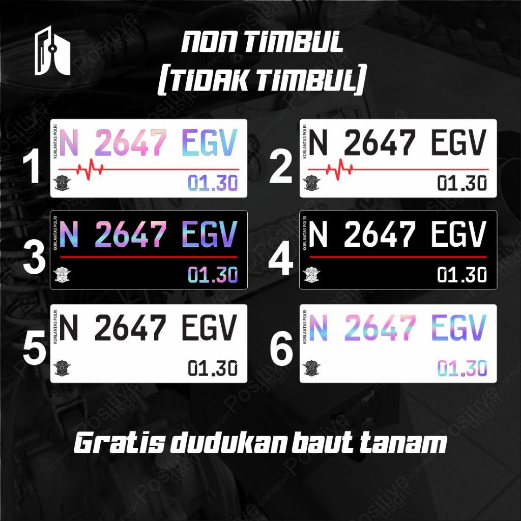 Jual Plat Nomor Motor Akrilik Hologram Custom, Plat akrilik custom ...