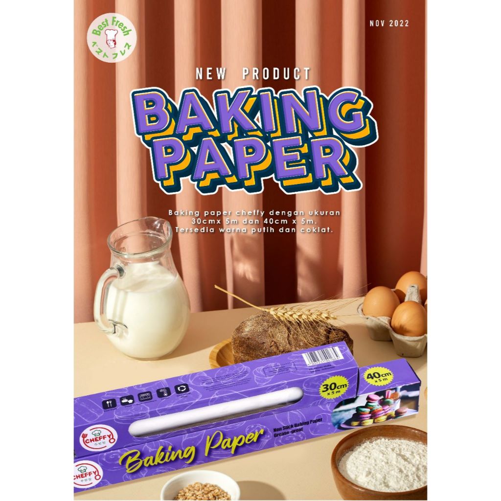 Jual Baking Paper Best Fresh / Kertas Baking Kertas Roti 30cmx10m ...