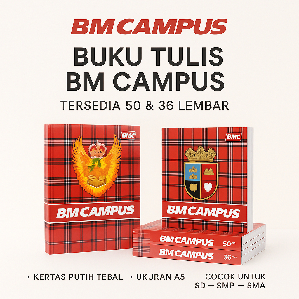 Jual Buku Tulis BM Campus 50 Lembar Isi 10 Pcs / Buku Tulis Anak | Shopee Indonesia