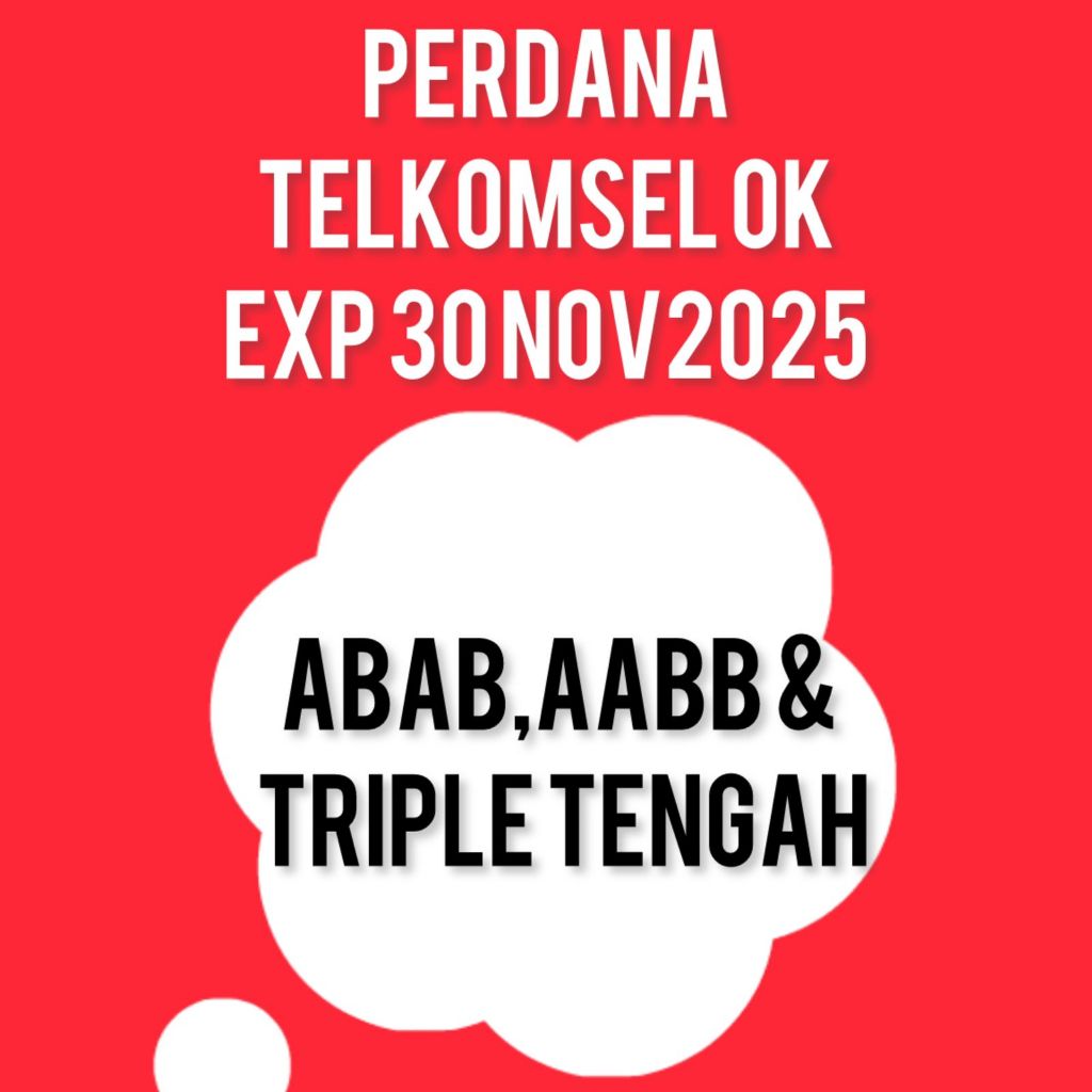 Jual Perdana Telkomsel 0K AABB, ABAB & TRIPLE TENGAHH | Shopee Indonesia
