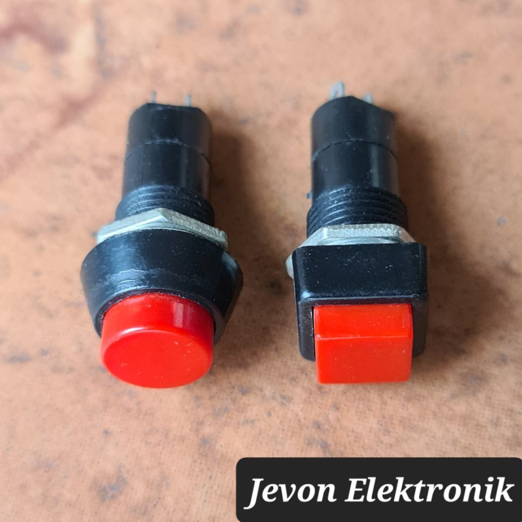 Jual Tombol Push On Off Warna Merah Bulat Kotak Saklar Switch Button ...
