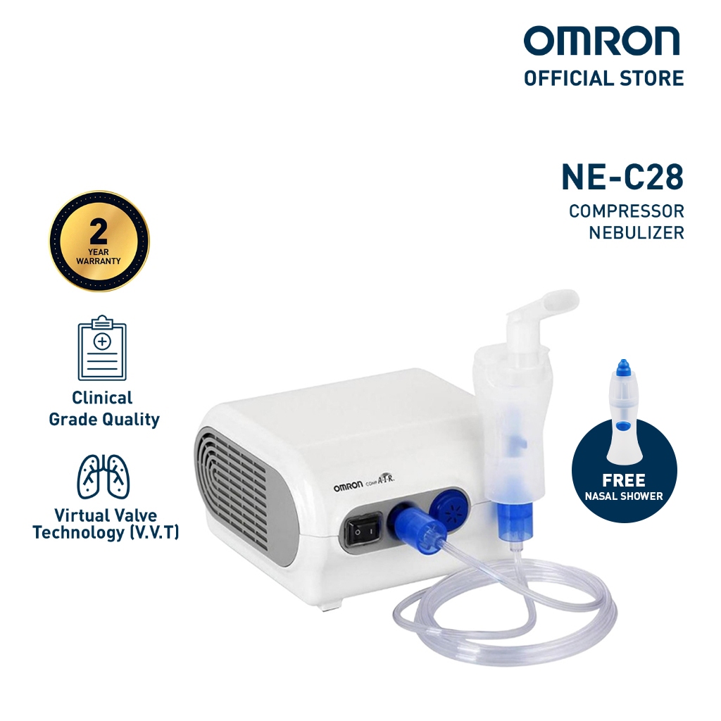 Jual Omron Compressor Nebulizer NE-C28 Alat Terapi Pernapasan | Shopee Indonesia