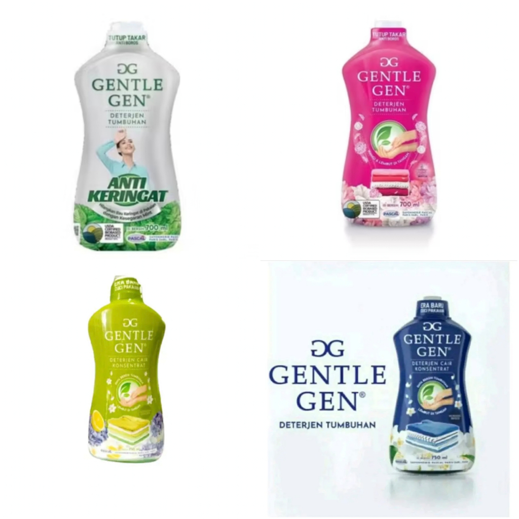 Jual Gentle Gen Deterjen Tumbuhan Kemasan Botol 700ml All Varian ...