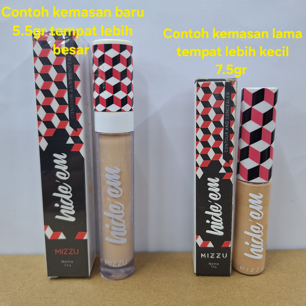 Jual Mizzu HIDE EM ( CONCEALER KEMASAN BARU TEMPAT LEBIH BESAR BERAT 5,5gr ) | Shopee Indonesia