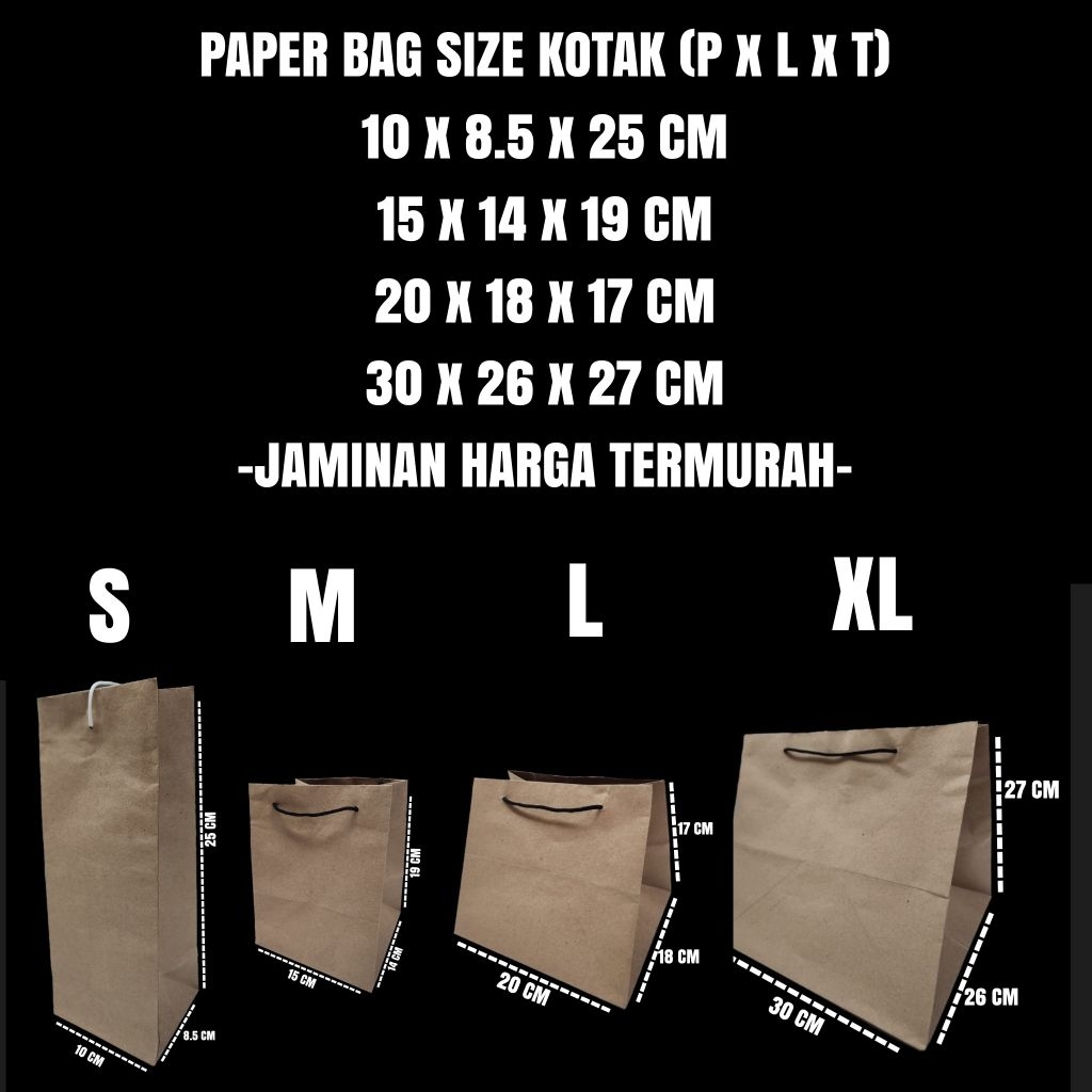 Jual PAPER BAG KOTAK / SQUARE TERMURAH | Shopee Indonesia
