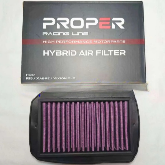 Jual PROPER RACING LINE Hybrid Air Filter | R15 V1 V2 Xabre Old Vixion ...