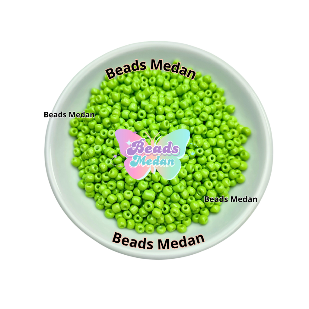 Jual Manik Pasir 6/o 4mm 8/o 3mm Manik Pasir Gelang Manik Pasir Hijau ...