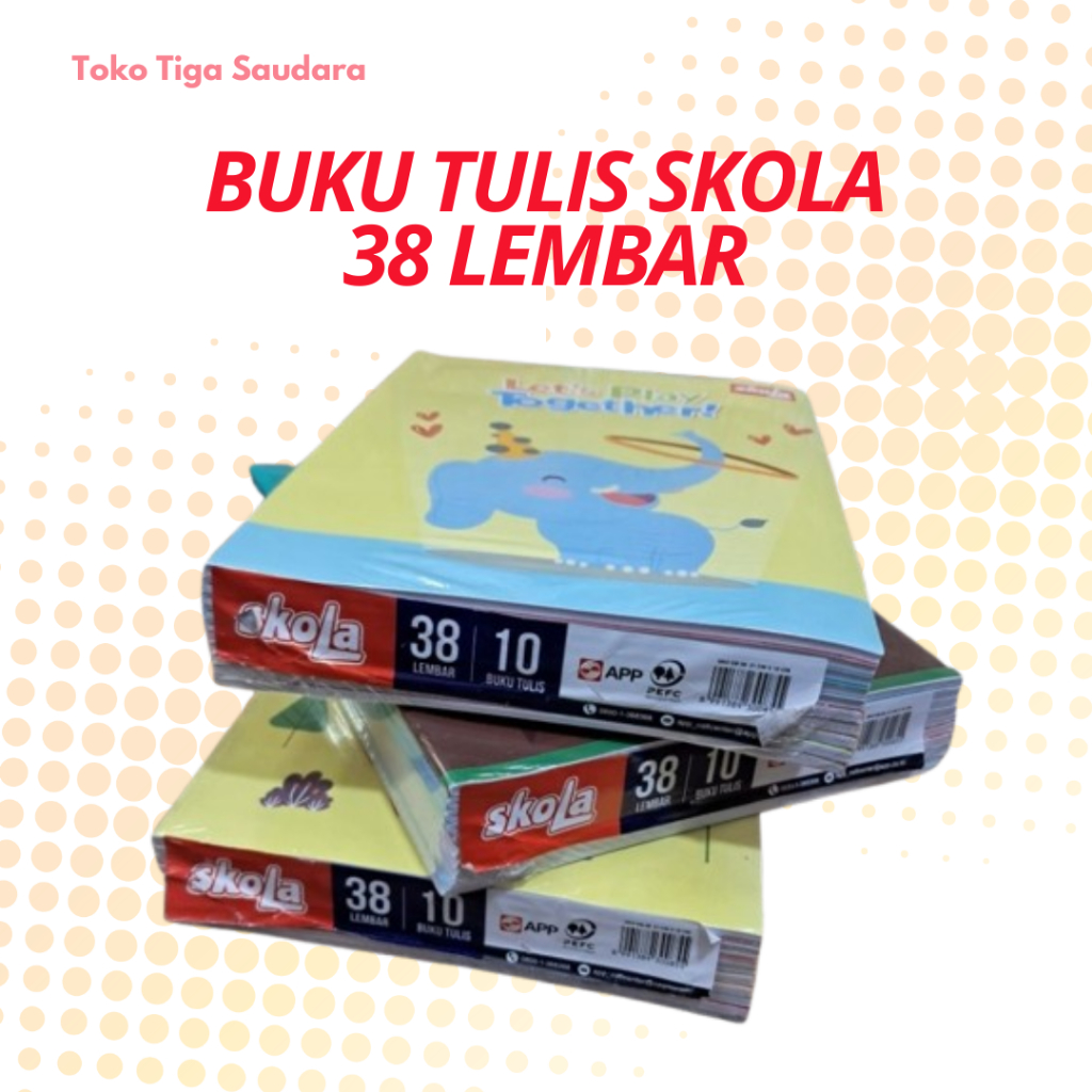 Jual Buku Tulis Skola 38 Lembar 1 Pack Isi 10 Buku | Shopee Indonesia