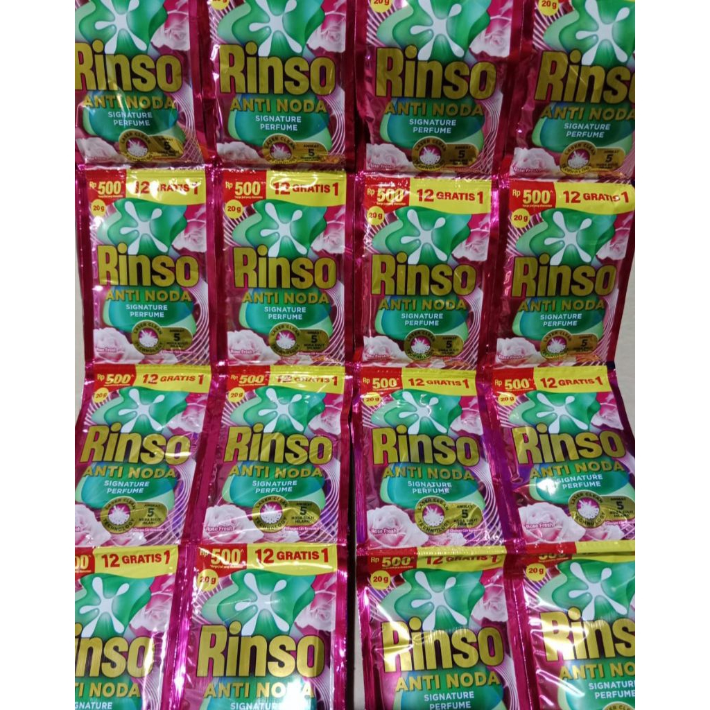 Jual [ 13 PCS ] RINSO CAIR KEMASAN SACHET 500 RENCENG 20 ML | Shopee ...