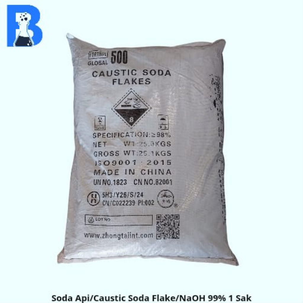 Jual Soda Api/ Caustic Soda Flake/ NaOH 99% 1 Sak | Shopee Indonesia