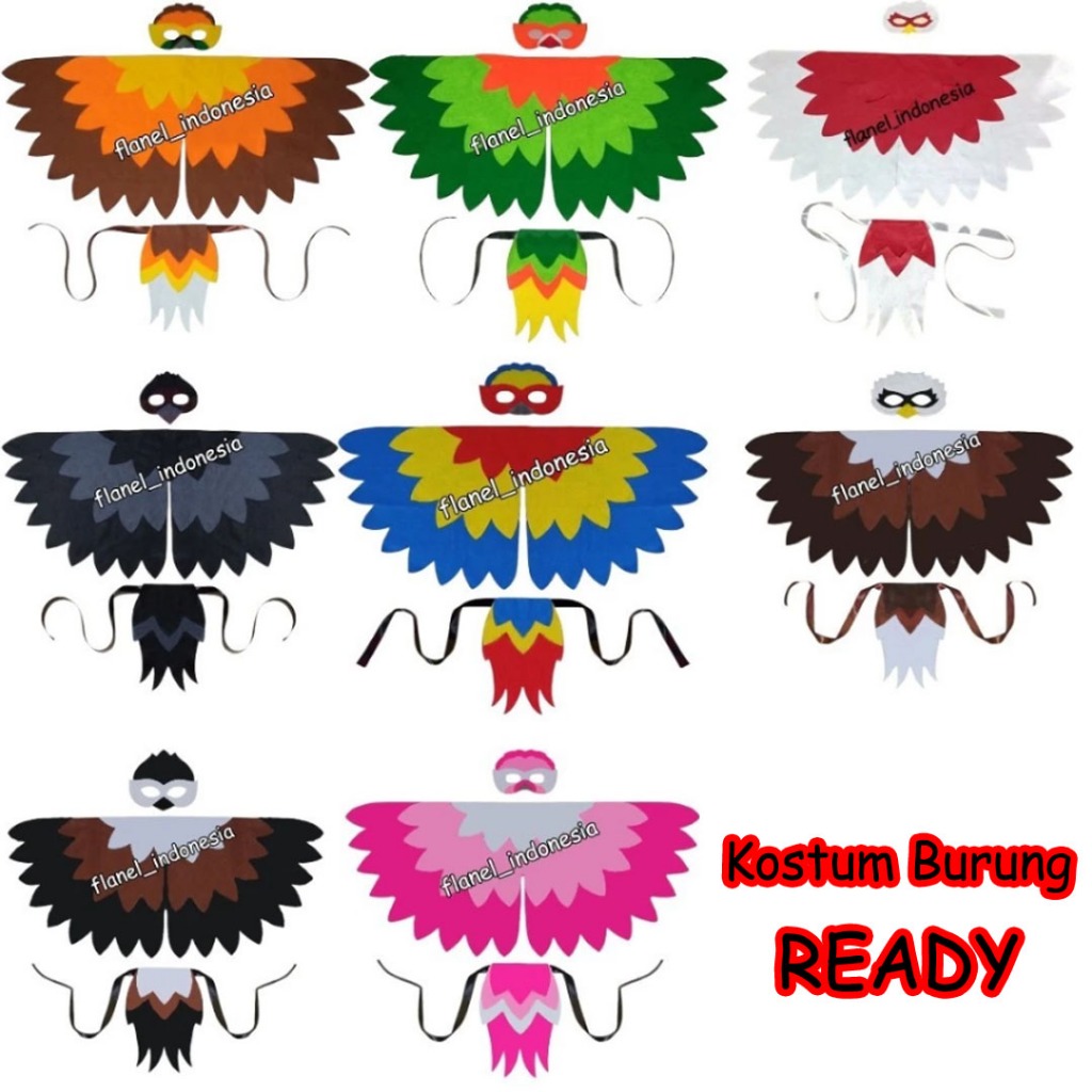 Jual READY Kostum Burung Anak-anak | Paradise Costume Set Bird Wings ...