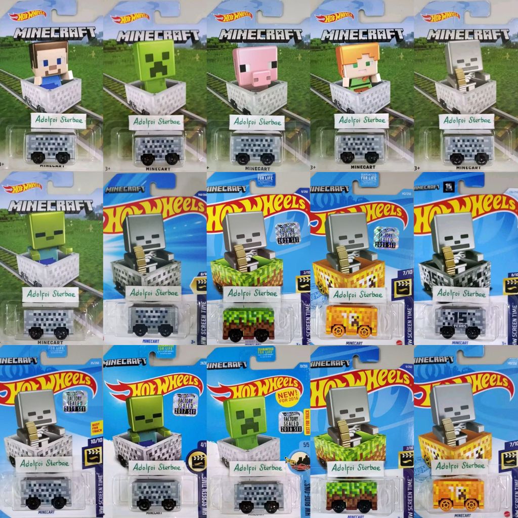 Jual hotwheels hot wheels minecart mine cart minecraft mine craft edisi ...