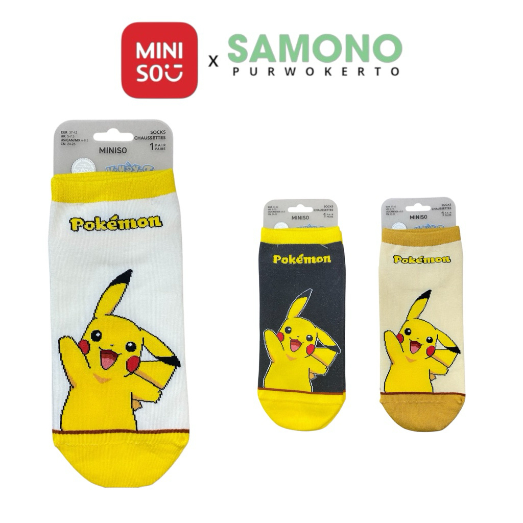 Jual Miniso Pokemon Series Contrast Color Ankle Sock 1pair / kaos kaki ...