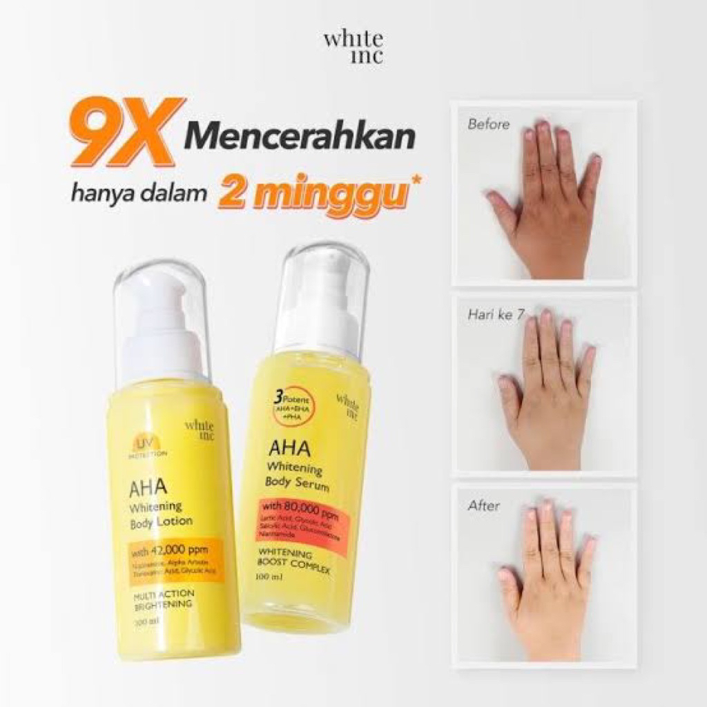 Jual WHITE INC AHA Body Serum Whitening & Moisturising Hand Body Serum ...