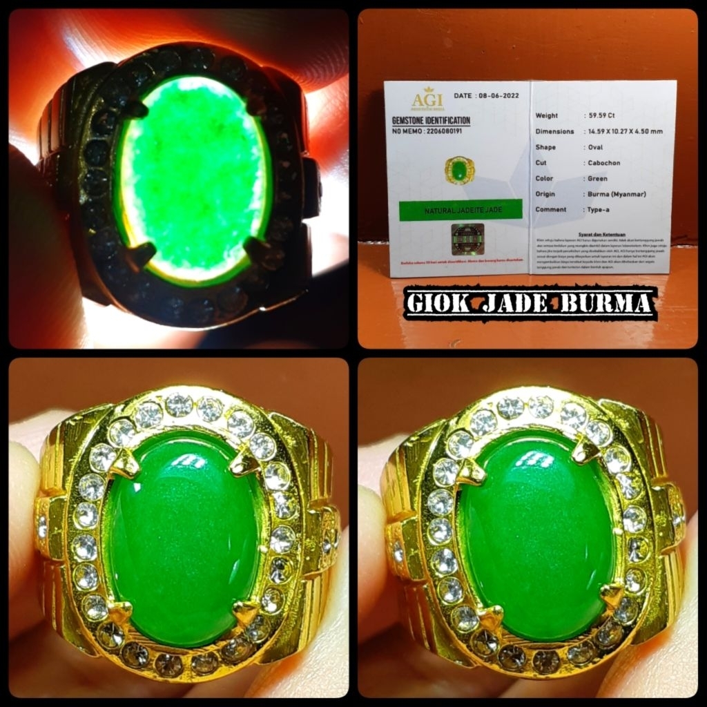 Jual original 100% giok burma kristal HQ myanmar + sertifikat | Shopee ...