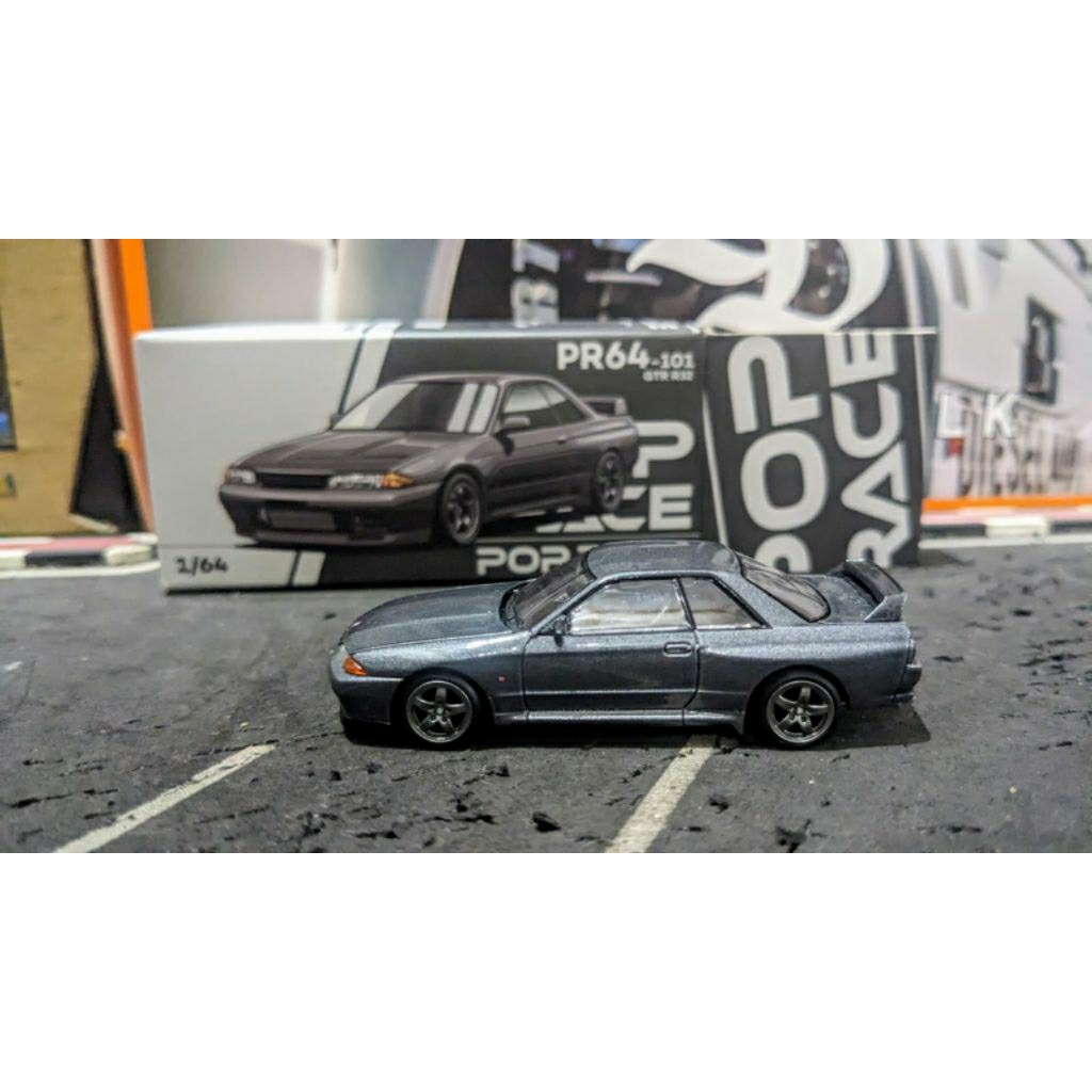 Jual Diecast Poprace Pop Race Nissan Skyline GTR R32 Gun Grey Metallic ...