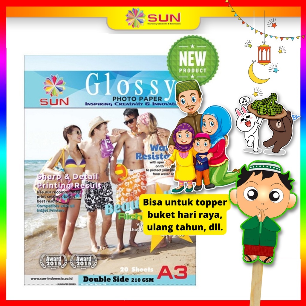 Jual Kertas Foto Glossy A3 Premium - SUN NG Glossy Photo Paper Single ...