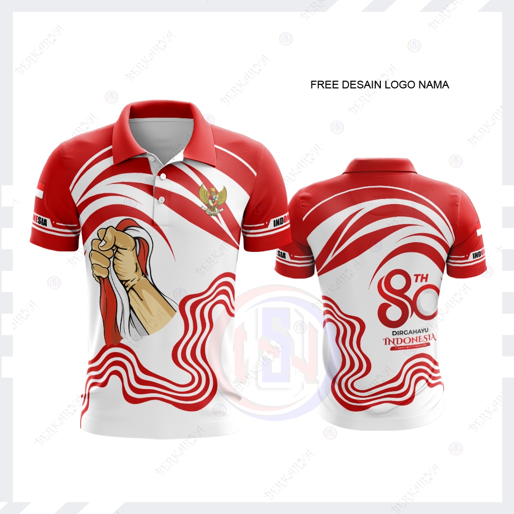 Jual KAOS POLO PANITIA HUT RI 80 INDONESIA MERDEKA BAJU 17 AGUSTUS 2025 || KAOS JERSEY 17 ...
