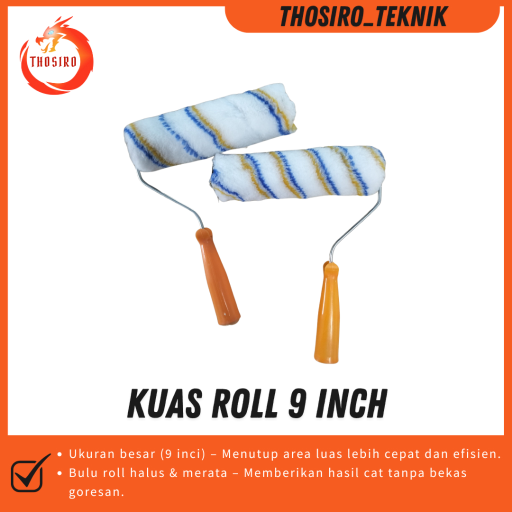Jual THOSIRO Kuas Roll Cat 9 Inch – Roller Cat Dinding Ukuran Besar ...