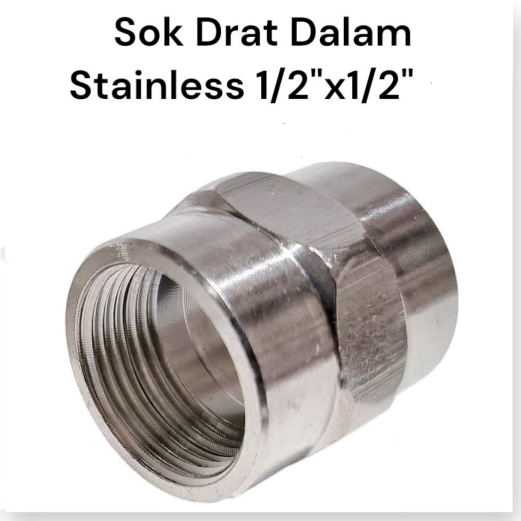 Jual Sambungan Sok Drat Dalam Stainless 1/2 x 1/2 / Vlok Sock SS ...
