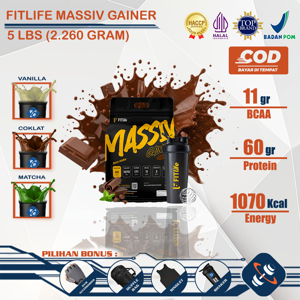 Jual Fitlife Massiv Gainer 5 Lbs Mass Gainer (MPro Upgraded) | Shopee ...
