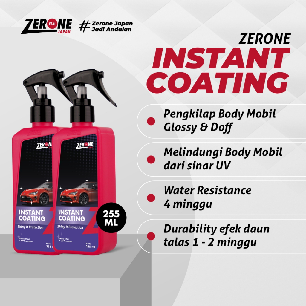 Jual Zerone Japan Instan Coating Pengkilap Body Mobil Motor Efek Daun ...
