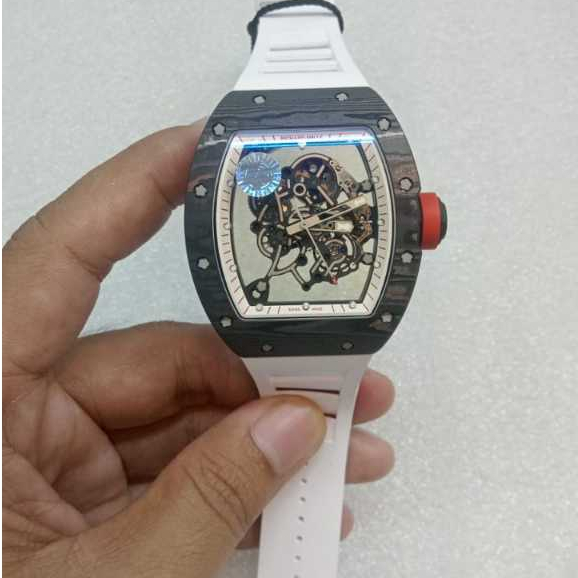 Jual JAM TANGA CARBON RM 55 RUBBER STRAP RED AND WHITE VARIANT SWISS ZF ...