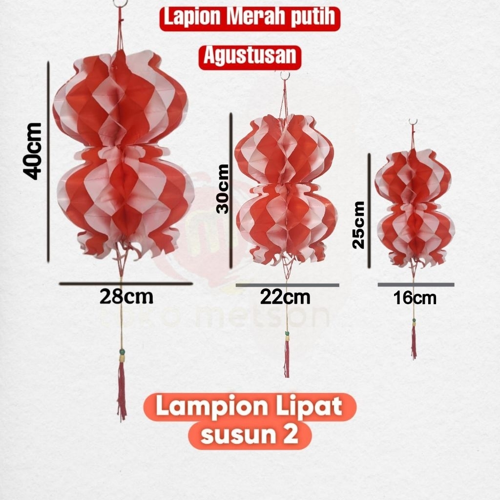 Jual Lampion merah putih lipat lampion susun Agustusan | Shopee Indonesia