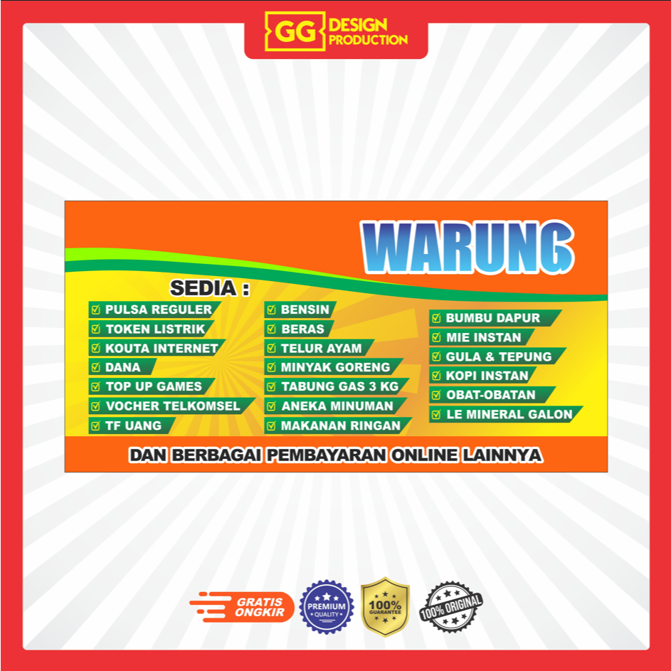 Jual cetak iklan spanduk banner mmt baliho warung | Shopee Indonesia