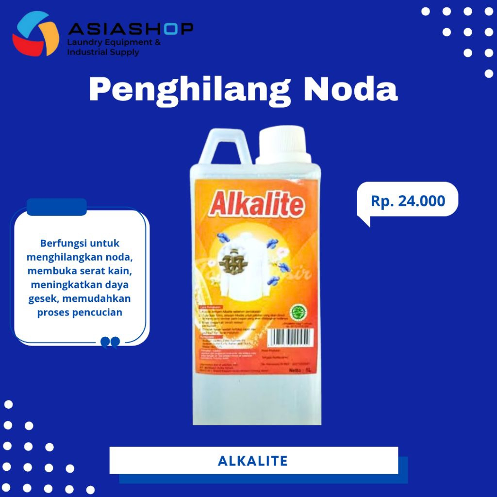 Jual Alkalite Penghilang Noda Bandel Pada Pakaian Ukuran 1 Liter | Shopee Indonesia