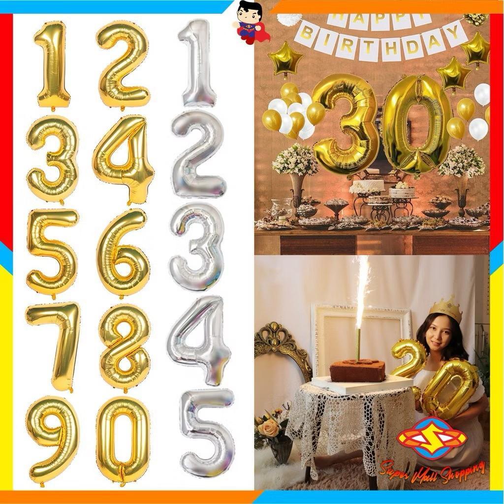 Jual Balon Foil Angka 40cm Balon Angka Balon Usia Ulang Tahun | Shopee ...