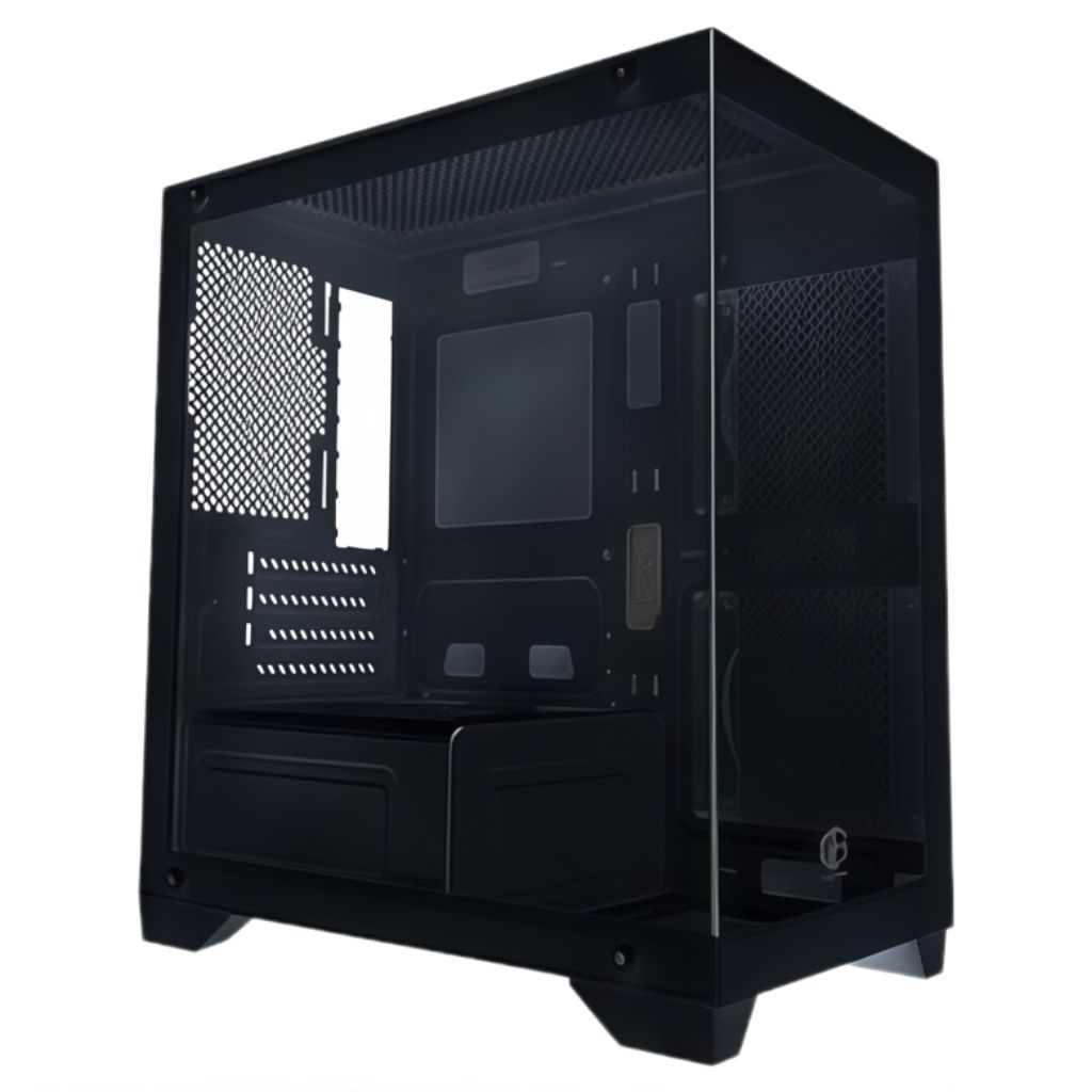 Jual CUBEGAMING BLUEY TG Full Glass Airflow Panel USB 3.0 RGB Mid Tower ...